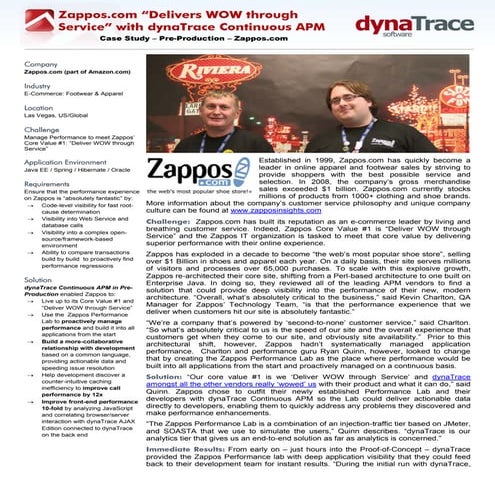 Case Study Zappos En | PDF