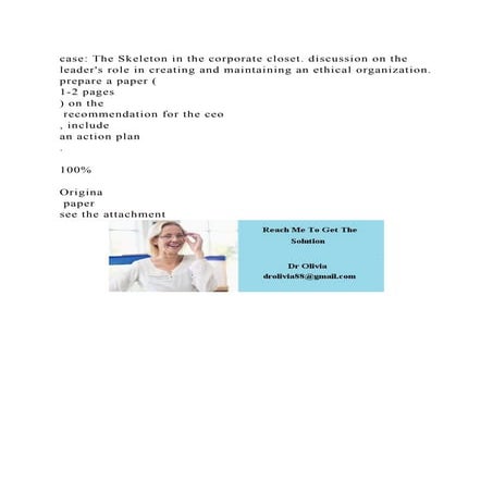 case The Skeleton in the corporate closet. discussion on the leader.docx
