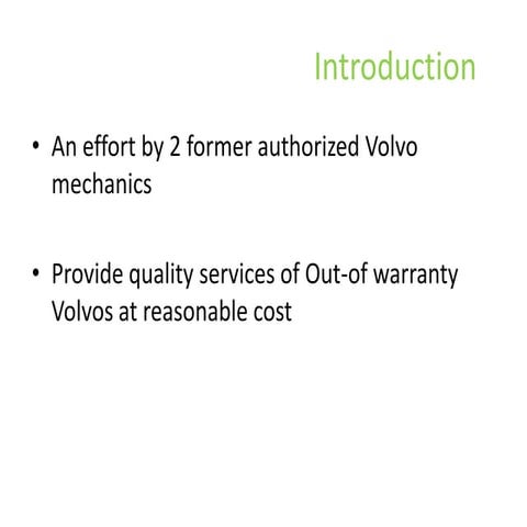 Service operation, Case volvo | PPTX
