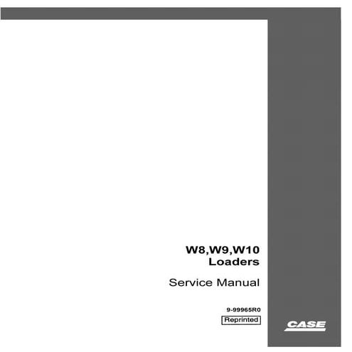 Case w9 wheel loader service repair manual | PDF