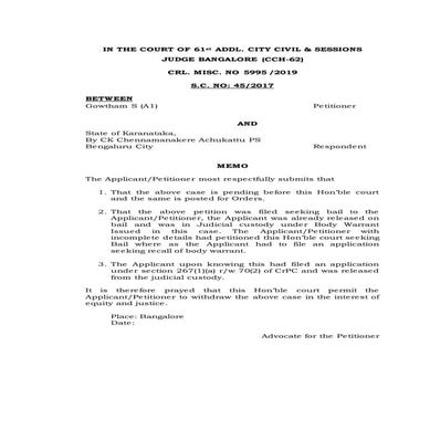 Quashing Petition Format | PDF