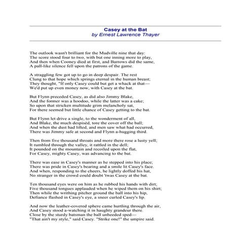 Casey at the bat | PDF