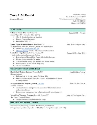 Samantha D’Angelo Resume | PDF
