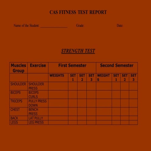 IBDP CAS Fitness Test - strength | PPT