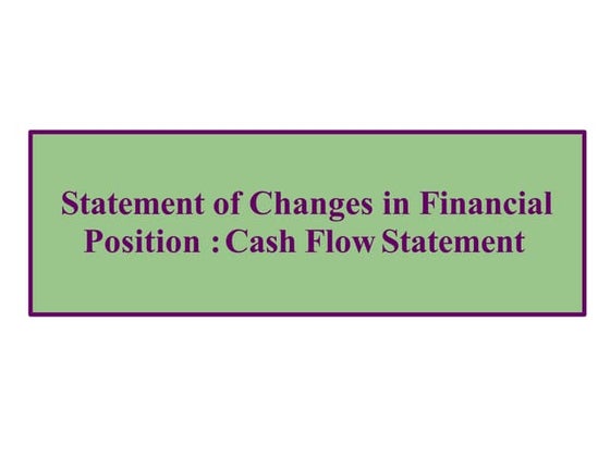Cash Flow Statement | PPT