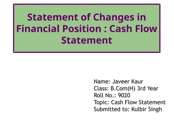 Cash Flow Statement | PPT