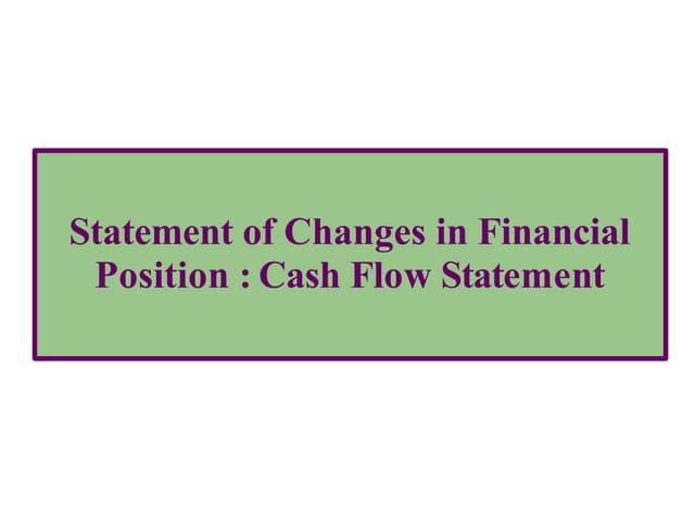Cash Flow Statement | PPT