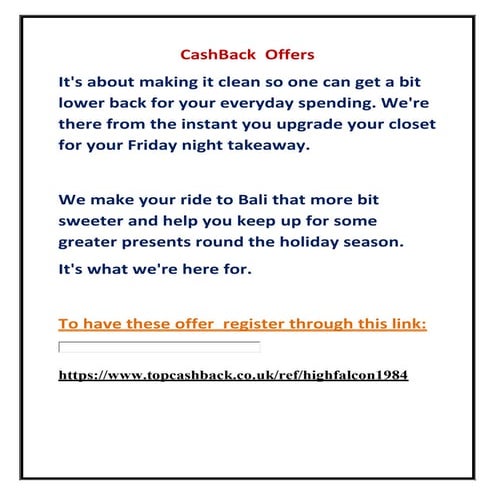 CashBack Offers.pdf | Credit Cards | Personal Debt