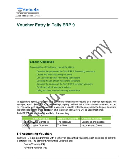 Tally Prime Educational mode Tutorial | PDF