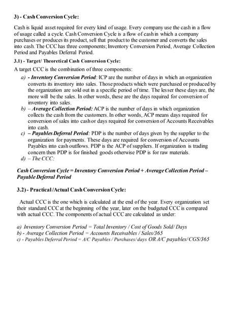 Cash Conversion Cycle (CCC) | PPT