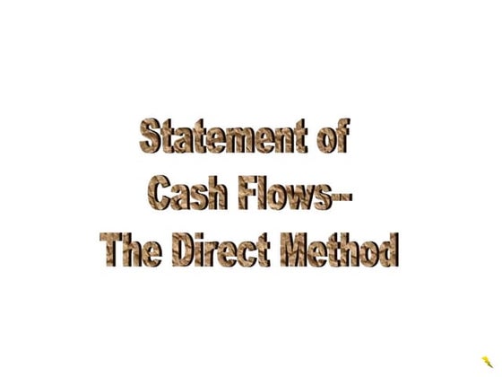 Cash flow direct method outline | PPT