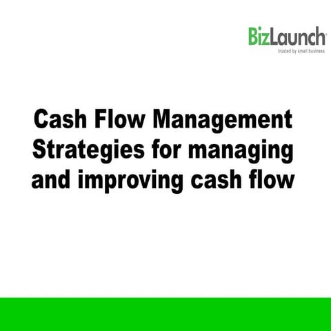 Cash flow management for small business | PPT