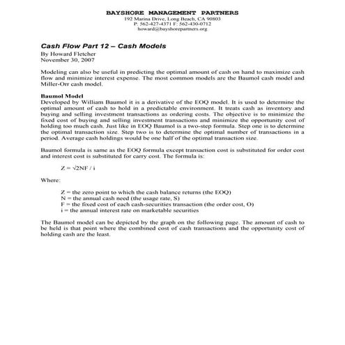 Cash flow part_12_-_cash_models | PDF
