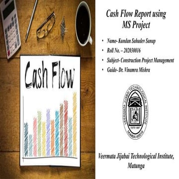 Cash flow report using ms project | PPTX