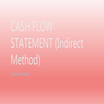 Cash flow statement (Indirect Method) | PPTX