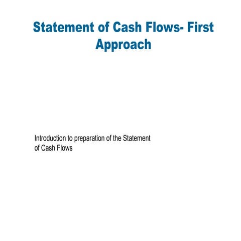 Cash flow statement in project and uses. | PPT
