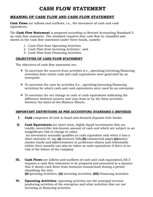 Cash flow statement | PPT