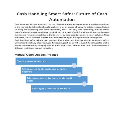 Cash handling smart safes | PDF