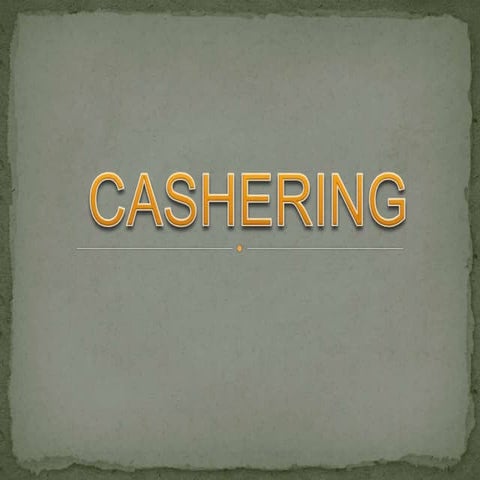 Cashiering | PPTX