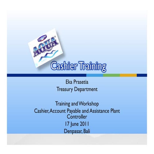 Cashier Training Material Pc 17 June 2011 | PDF