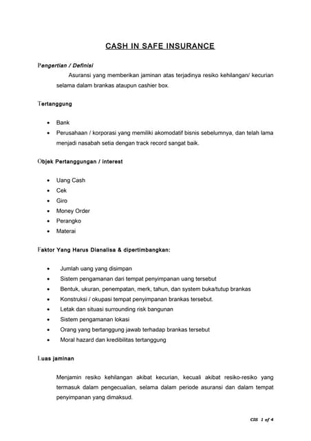 Cash in transit insurance.. | PDF