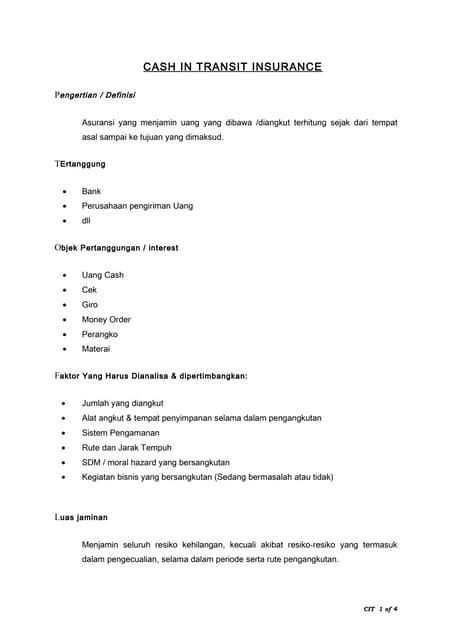 Cash in safe insurance.. | PDF