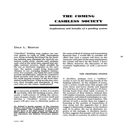 Cashless mechanisms | PDF