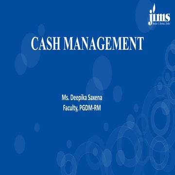 Cash management | PPT