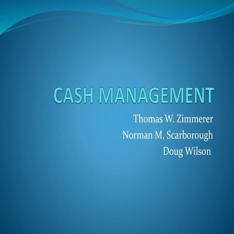 Cash management | PPT
