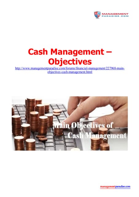 Cash Management | PPTX | Business Accounting & Finance | Business