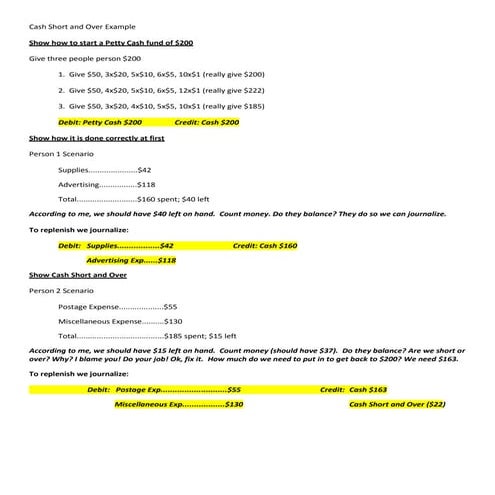 Cash short and over example | DOCX