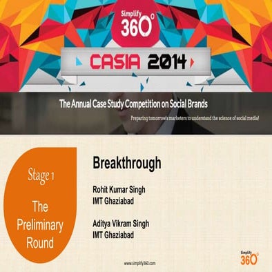 Casia 2014 team breakthrough imtg | PPTX
