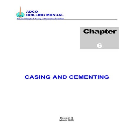 casing and cementing _ ADCO drilling manual | PDF