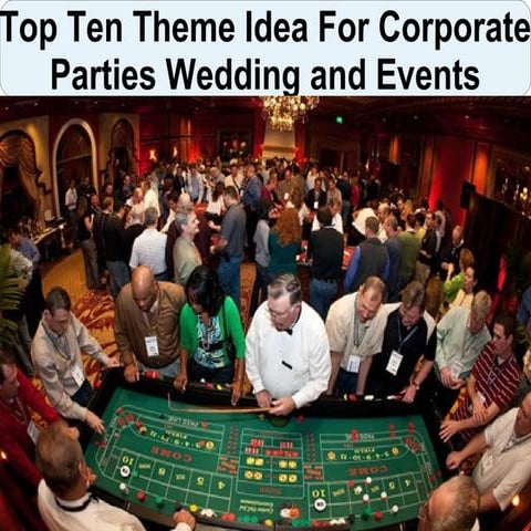 Theme party ideas for corporate parties, weddings and Events | PPT