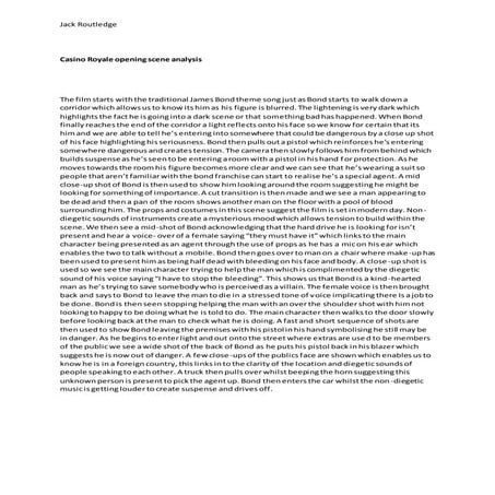 James bond casino royale - film opening analysis | DOCX