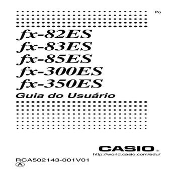 Manual calculadora cassio fx-es plus | PDF