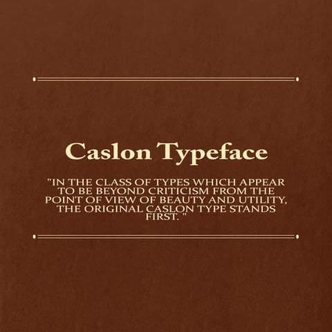 Caslon typeface | PDF