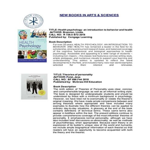 CAS Newly Acquired Books | PDF