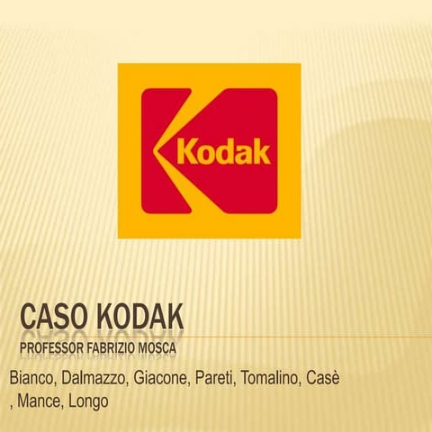 Case study MMC: Kodak | PPT