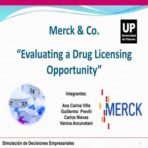 Analysis Merck & Co "Evaluating a Drug Licensing Opportunity" Harvard ...