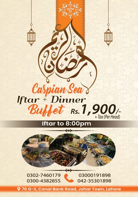 Caspian lunch buffet menu.pdf | Dining Out | Food & Drink