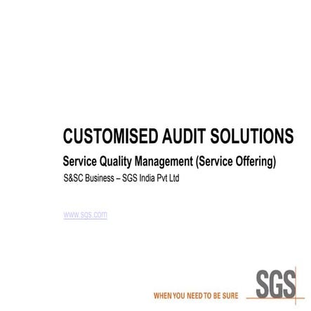 Cas Presentation Sgs India | PDF