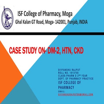 Casr study on ckd,htn,dm 2 | PPT