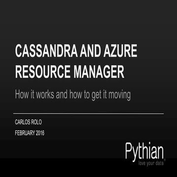 Cassandra in Azure | PPTX | Cloud Computing | Internet
