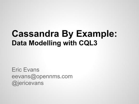 Cassandra Datamodel Ppt