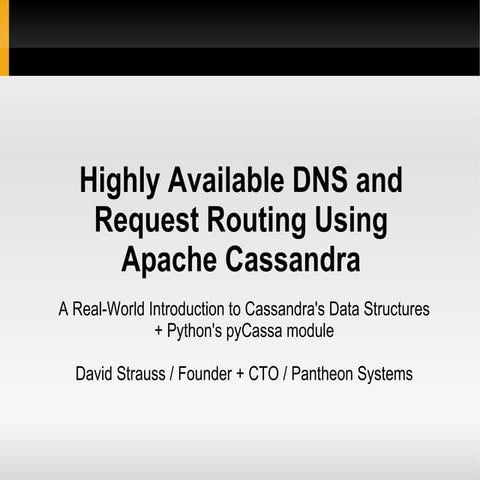 Cassandra Powered Distributed Dns Ppt 0225