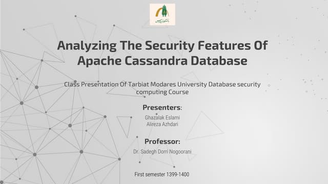 Analyzing The Security Features Of Apache Cassandra Database Pdf Databases Computer