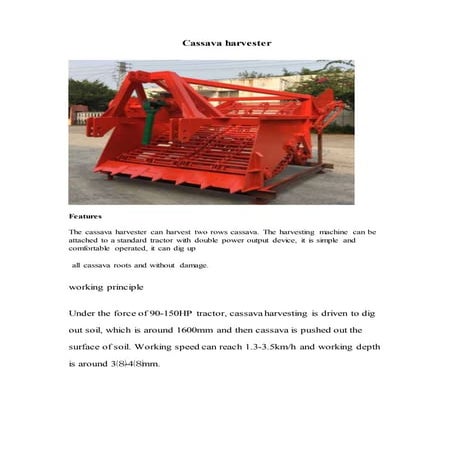 Cassava harvester | DOCX