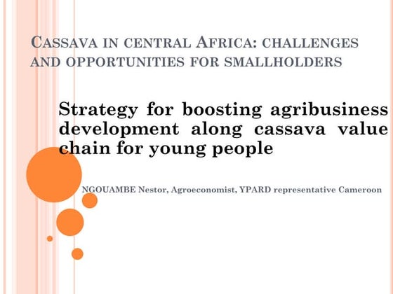 Cassava value chain for improved nutrition in Central Africa | PPT