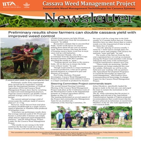 Cassava Weed Management Project Progress Presentation | PPTX